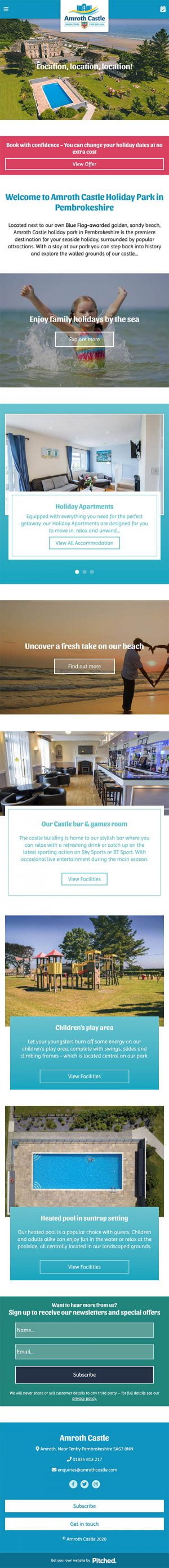 Amroth Castle Holiday Park, Pembrokeshire | Pitched Portfolo