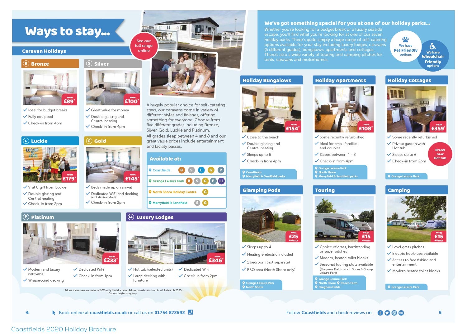 Pitched Websites Portfolio | Coastfields Leisure, Lincolnshire