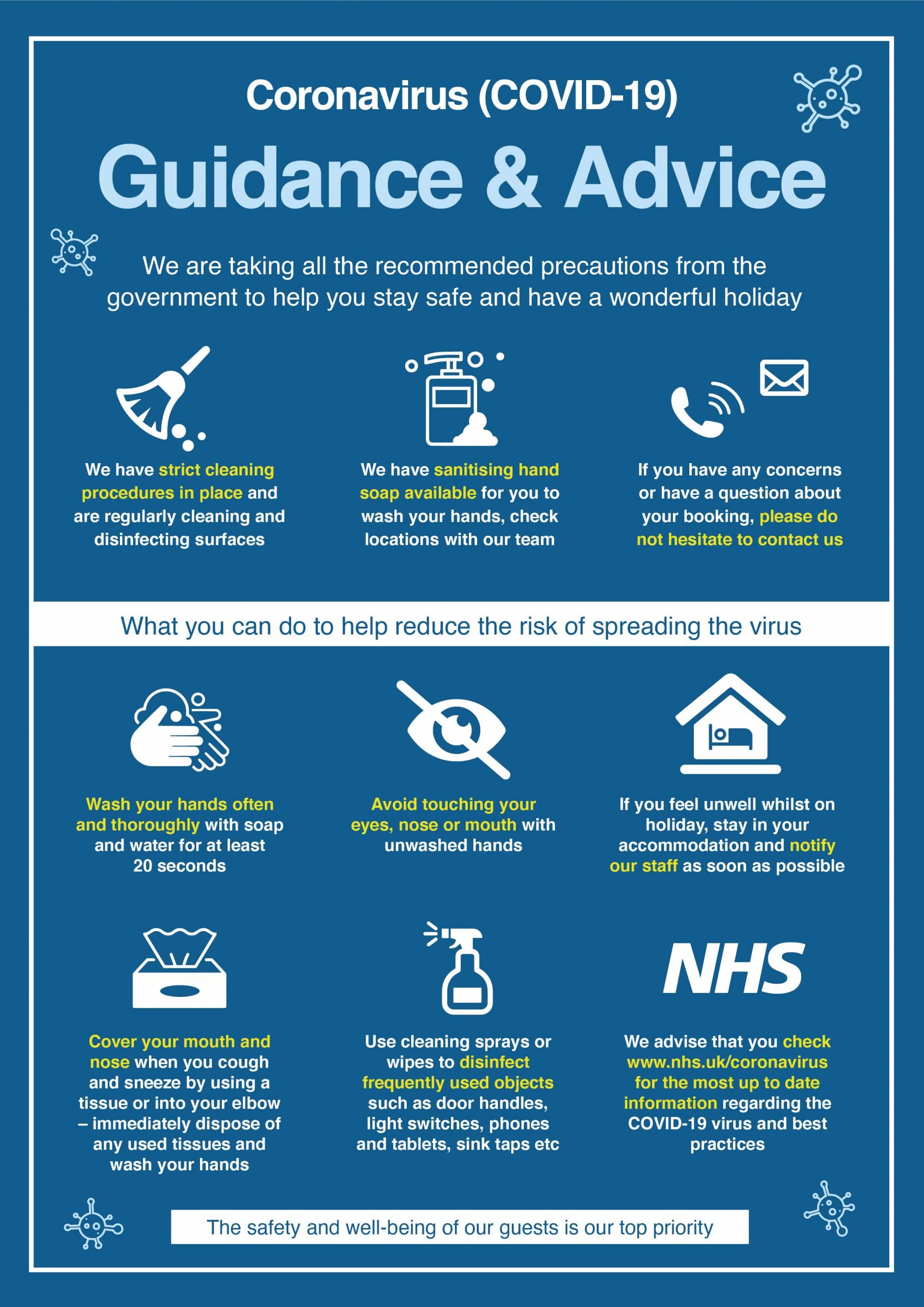 Coronavirus Advice For Holiday Parks | FREE Poster Download | Pitched