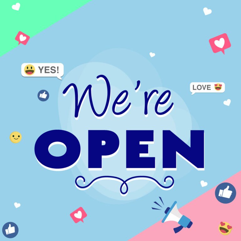 FREE "We're Open" Graphic Download | Pitched